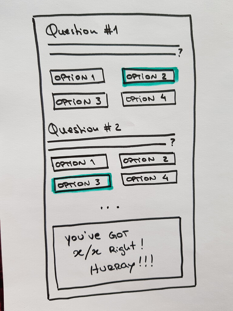Creating a quiz (How to tally up results and display a final score ...
