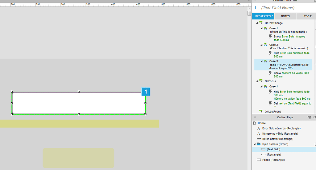 Condition to show a message if the first string is (or number) is not = 6 - Axure RP 8 - Axure ...