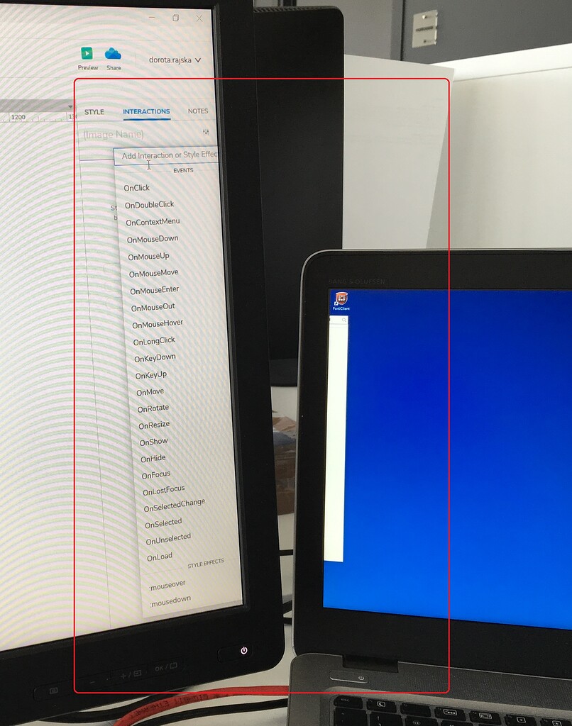 Multiple displays - problem with the right hand pane - Axure RP 9 ...