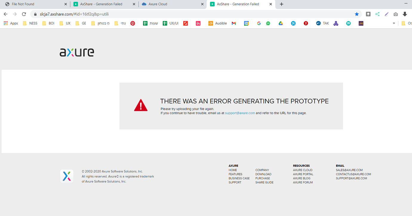 Generation Failed - Axure Cloud - Axure Forums