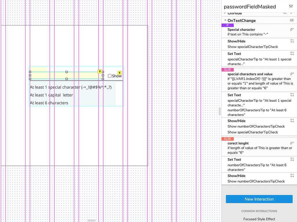 Dynamic password validation on typing - Axure RP 8 - Axure Forums