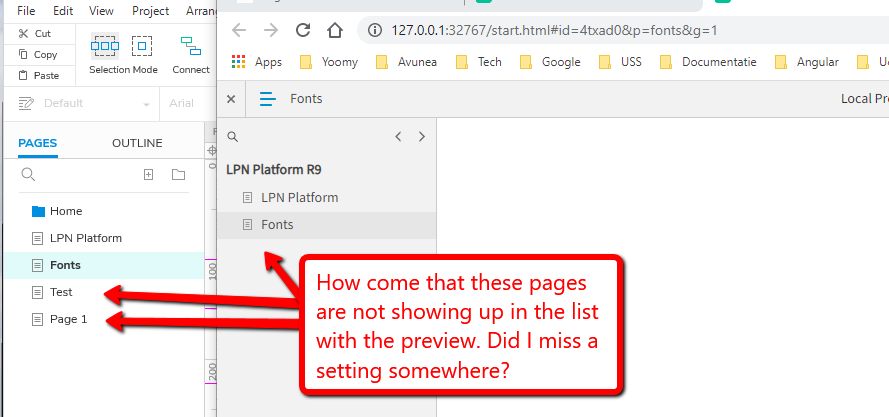 List with pages not updated in preview - Axure RP 9 - Axure Forums