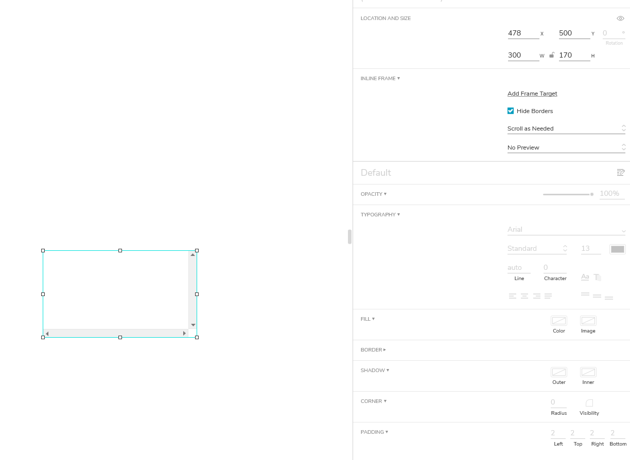Inline Frame - Properties locked - Axure RP 9 - Axure Forums