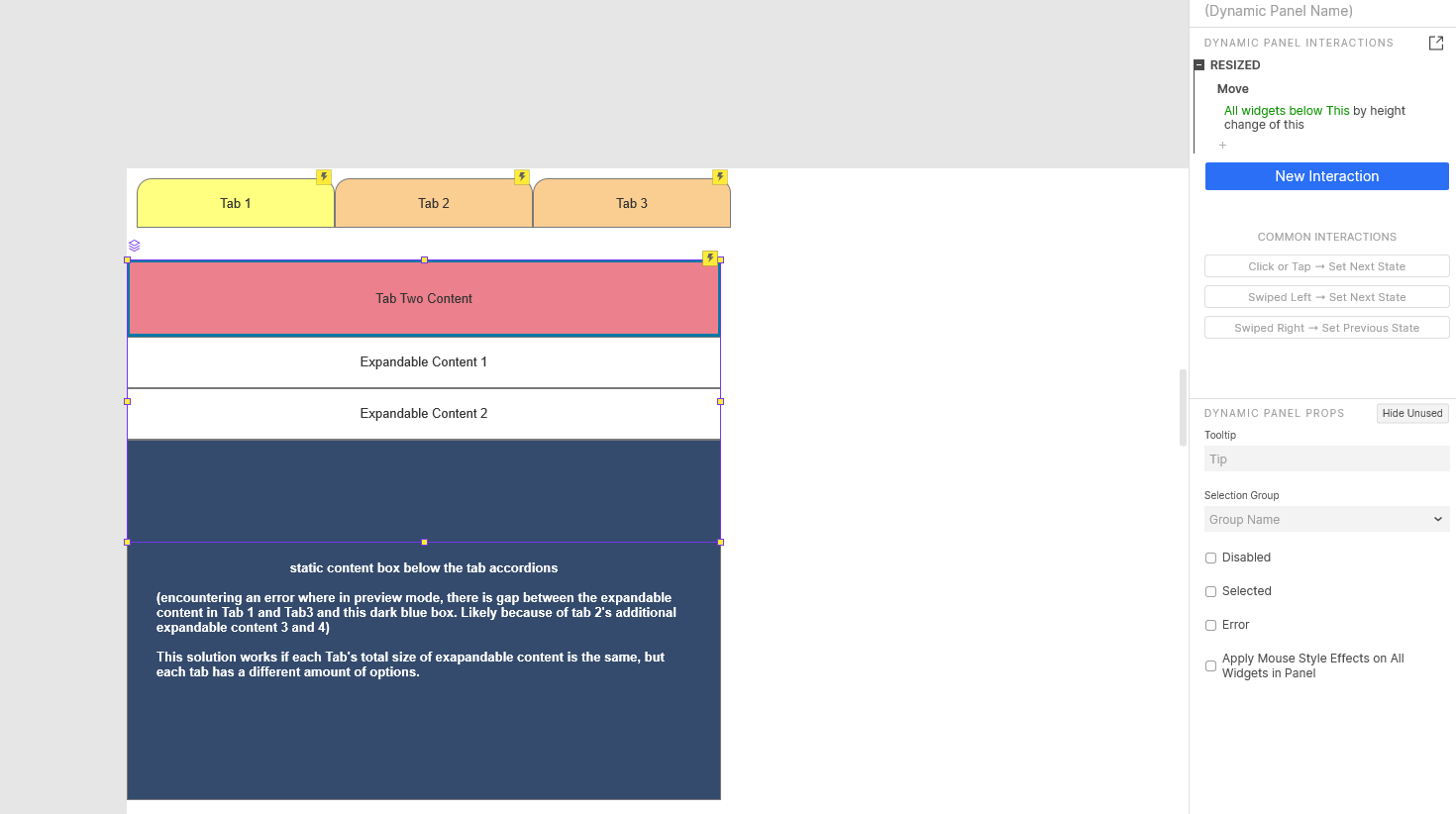 Need some help with push/pull functions for widget's outside a dynamic panel - Axure RP 10 ...