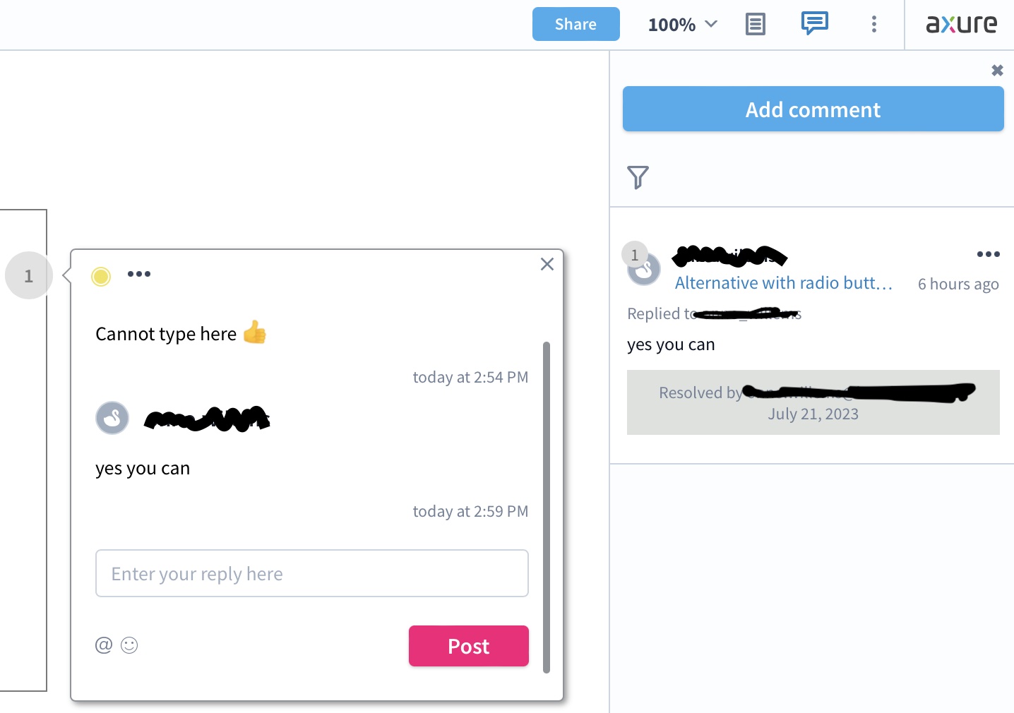 Delete comments - Axure RP 10 - Axure Forums