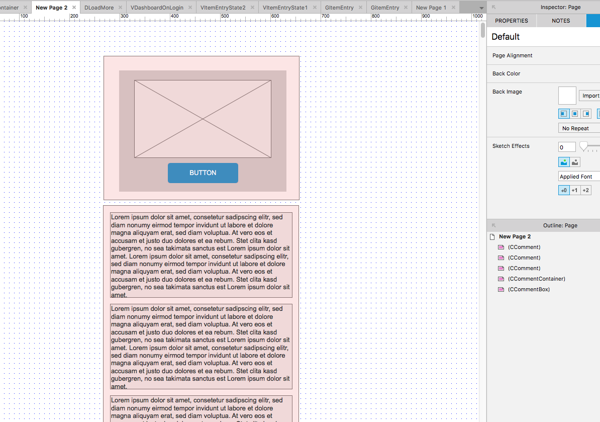 Page view of masters as simple layout illustrating page composition and ...