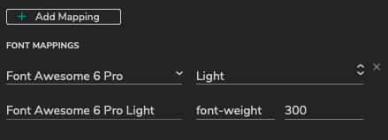 FontAwesome 6.0 kit as a plugin shows light as thin and all other font ...