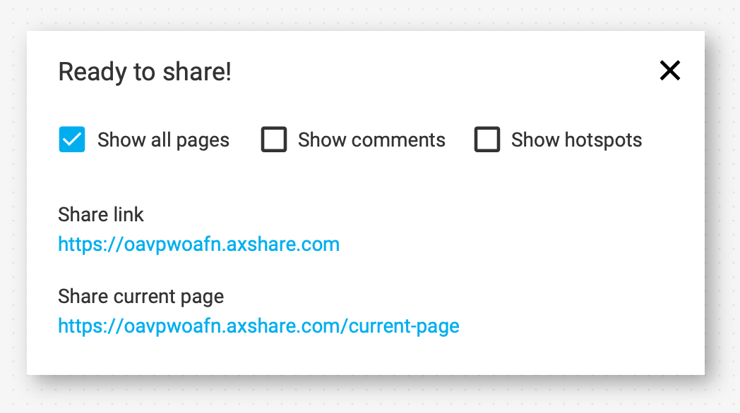 Feature request generating prototypes for axshare - Axure RP 10 - Axure Forums