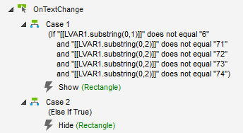 Condition to show a message if the first string is (or number) is not = 6 - Axure RP 8 - Axure ...