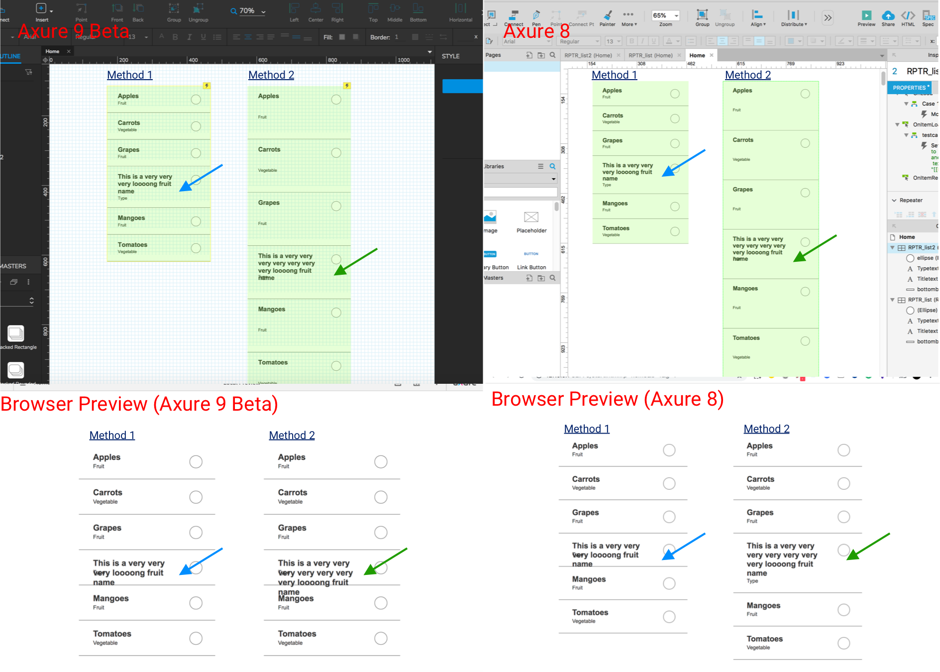 BUG - Different outputs from the same repeater in Axure 8 & 9 Beta - Axure RP 9 - Axure Forums